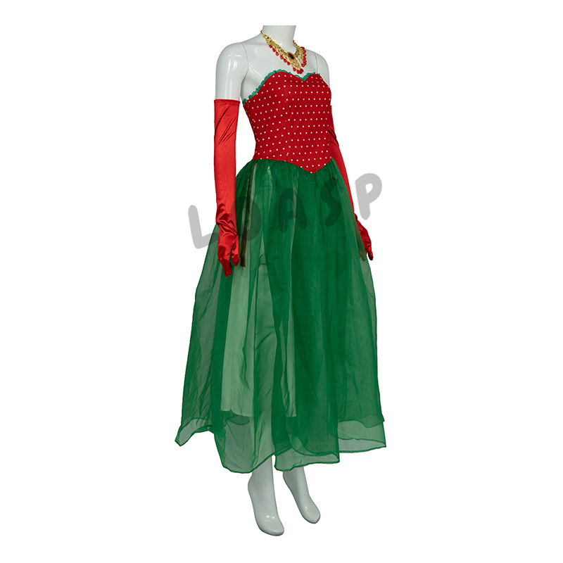 Martha May Whovier Costume Women Red And Green Dress - LOASP