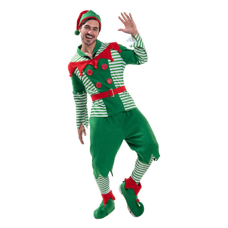 Adult Christmas Happy Elf Costume - LOASP