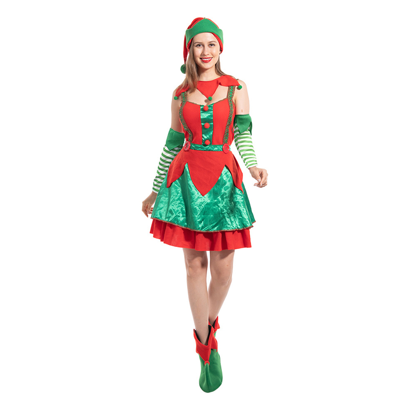 Women Christmas Elf Party Costume - LOASP
